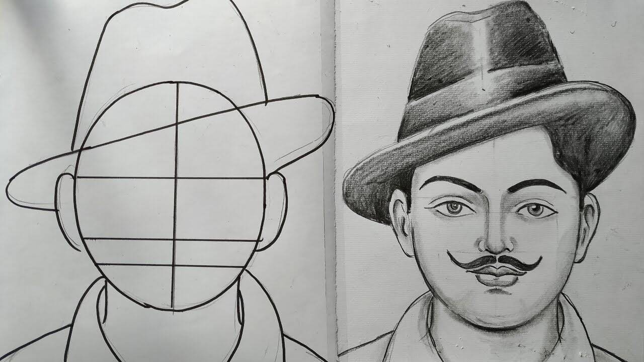 Revolution In Progress: Drawing of Bhagat Singh | Abirpothi
